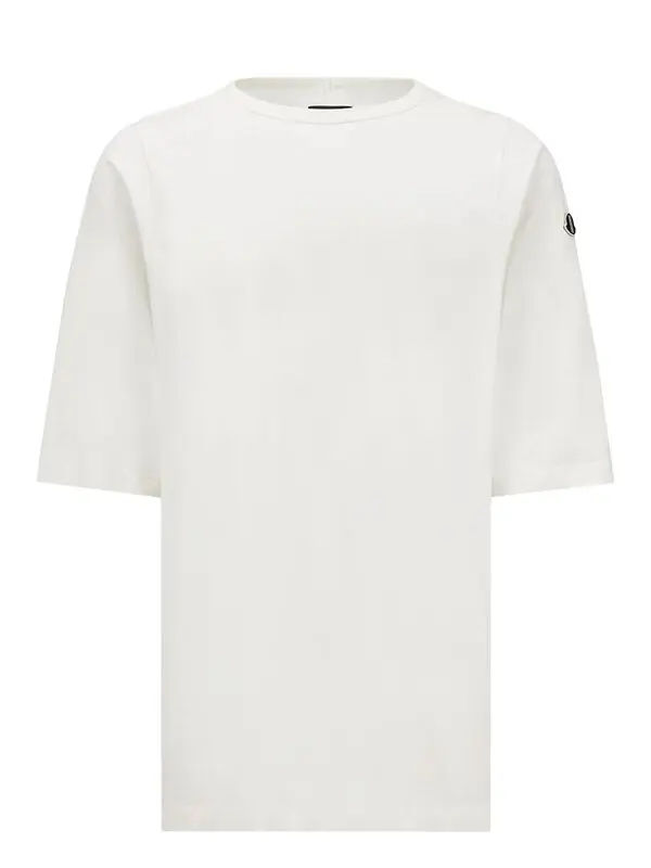 Moncler X Rick Owens Knitted Crewneck Short-sleeve Tee 'milk - White
