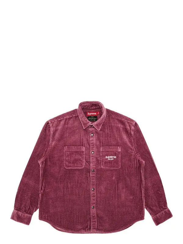 Supreme Wide Wale Corduroy Snap Shirt 'dusty - Pink