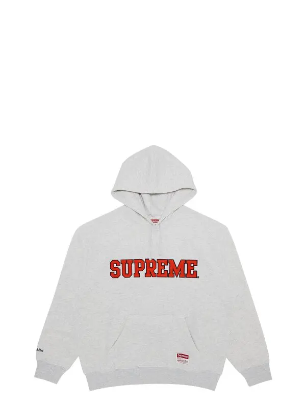 Supreme X Mitchell & Ness Ncaa Hooded Sweatshirt - Grey