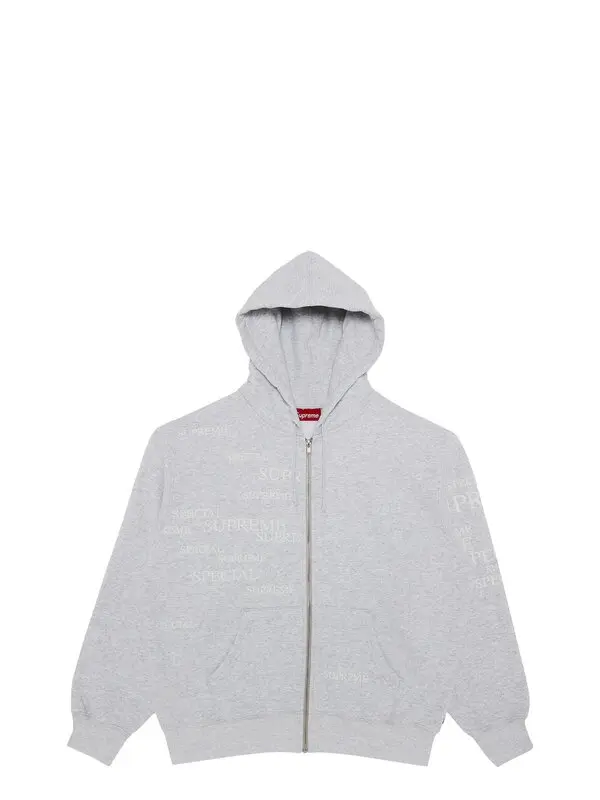 Supreme Special Zip Up Hooded Sweatshirt - Grey