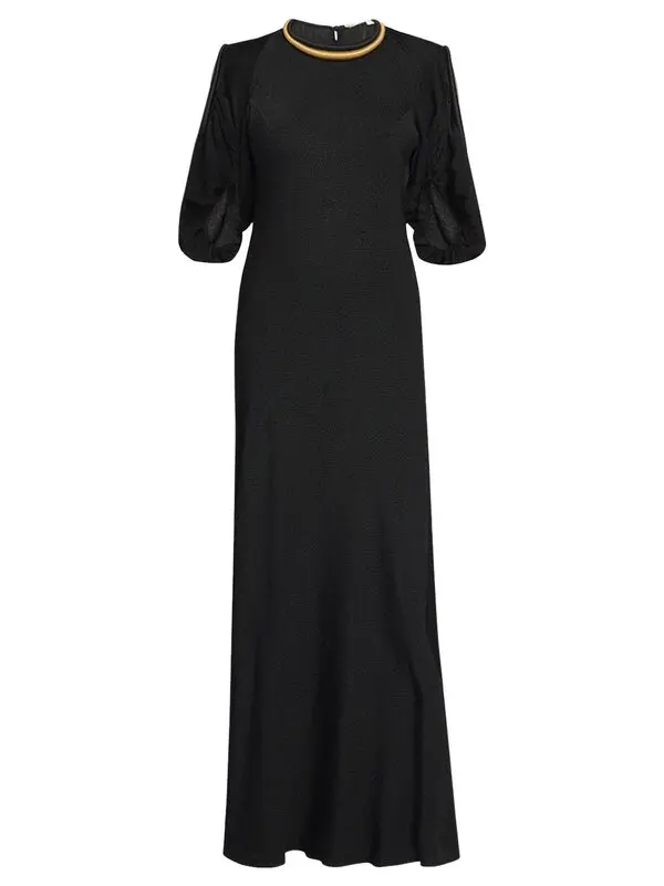 THE ROW Cedric Cold-shoulder Maxi Dress - Black