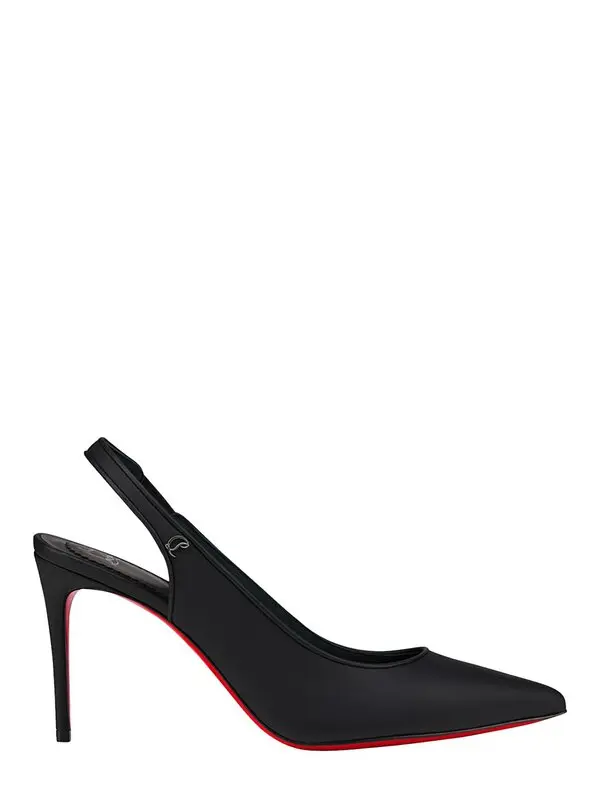 CHRISTIAN LOUBOUTIN 85mm Sporty Kate Leather Slingback Pumps - Black