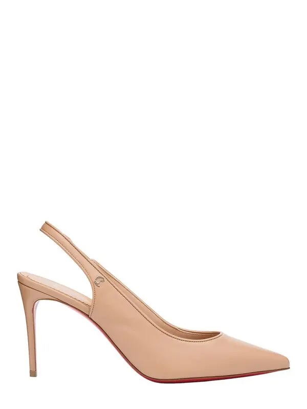 CHRISTIAN LOUBOUTIN 85mm Sporty Kate Leather Slingback Pumps - Blush