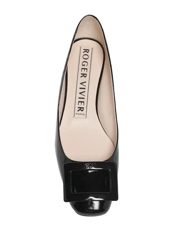 ROGER VIVIER Roundy Patent Buckle Ballerina Pumps - Nero