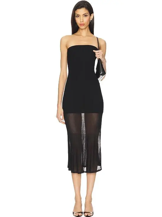 LOVERS AND FRIENDS Leslie Midi Dress - Black