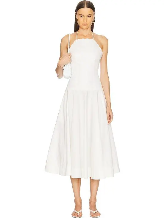 L'academie Brenna Midi Dress - White