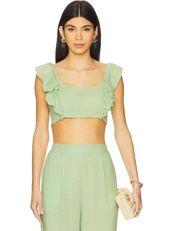 Peixoto Jocelyn Crop Top - Green