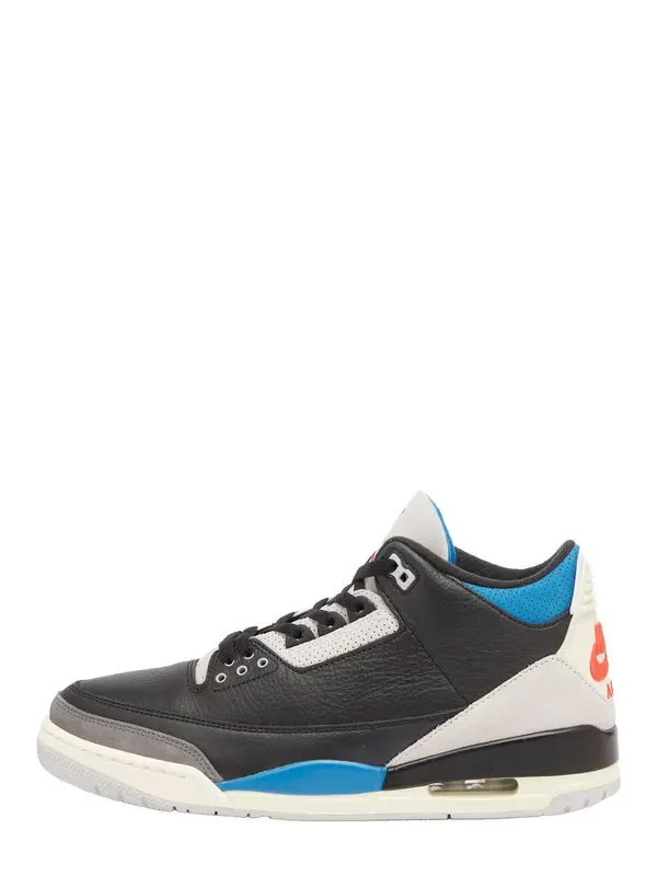 JORDAN 3 Retro Og Sneakers - Black/blue/coconut Milk