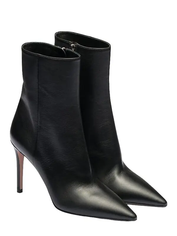 Prada Nappa Leather Booties - Black