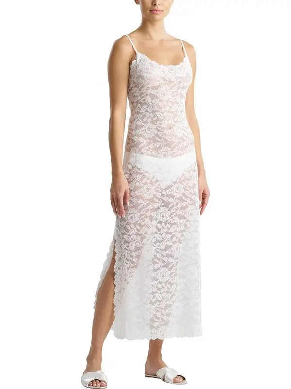 Natori Essential Allover Lace Gown - Warm White