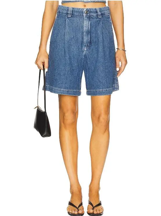 DL1961 Hepburn High-rise Denim Shorts - Great Falls