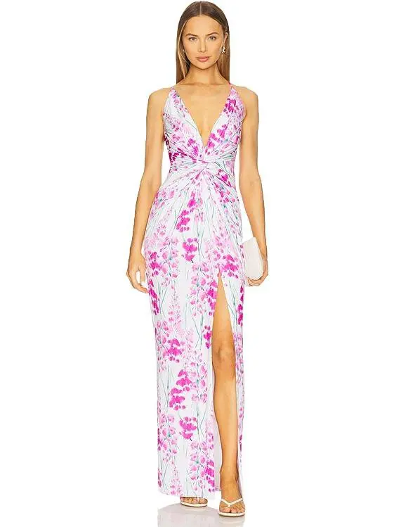 Katie May Pixie Gown - Electric Pink Floral