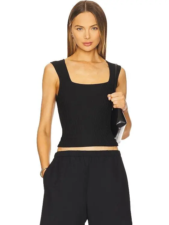 DL1961 Square Neck Instasculpt™ Top - Black