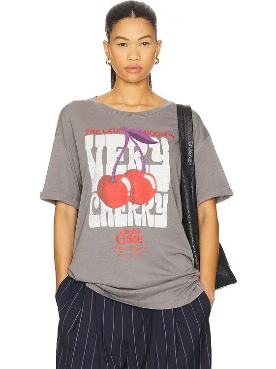 THE LAUNDRY ROOM Very Cherry Coke Oversized Tee - Gravity Grey