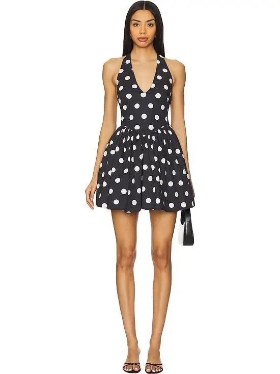 LOVERS AND FRIENDS Deven Mini Dress - Black Polka Dot