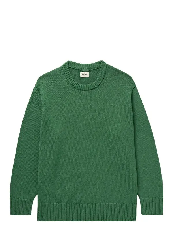 BODE Juniper Merino Wool Sweater - Green