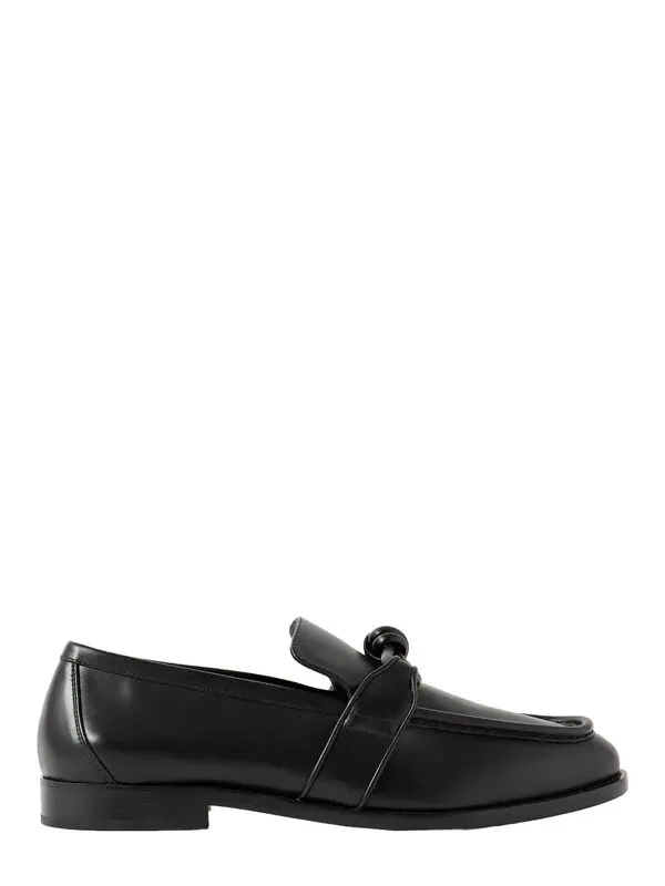 Bottega Veneta Astaire Knot-detailed Leather Loafers - Black