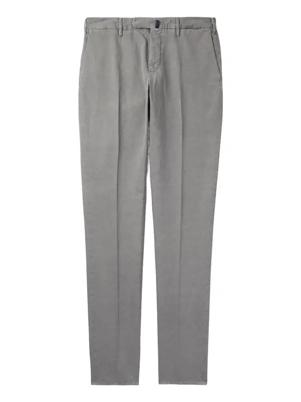 SLOWEAR Venezia 1951 Slim-fit Straight-leg Trousers - Gray