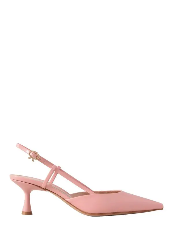 GIANVITO ROSSI Ascent 55 Leather Slingback Pumps - Pink