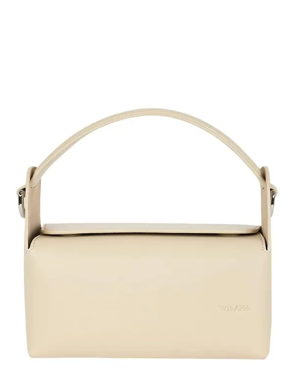 WE-AR4 The Pastry Box 20 Leather Top-handle Bag - Beige