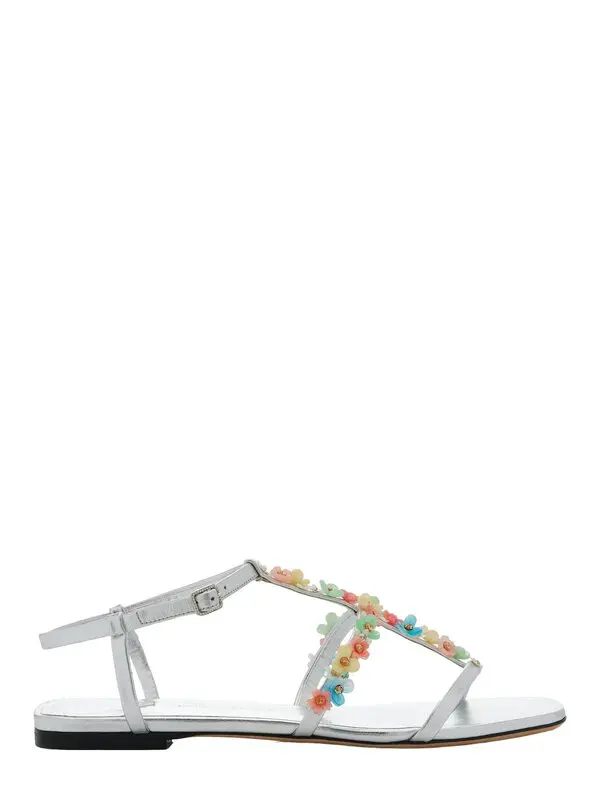 JIMMY CHOO Gwyn Embroidered Metallic Sandals - Multi
