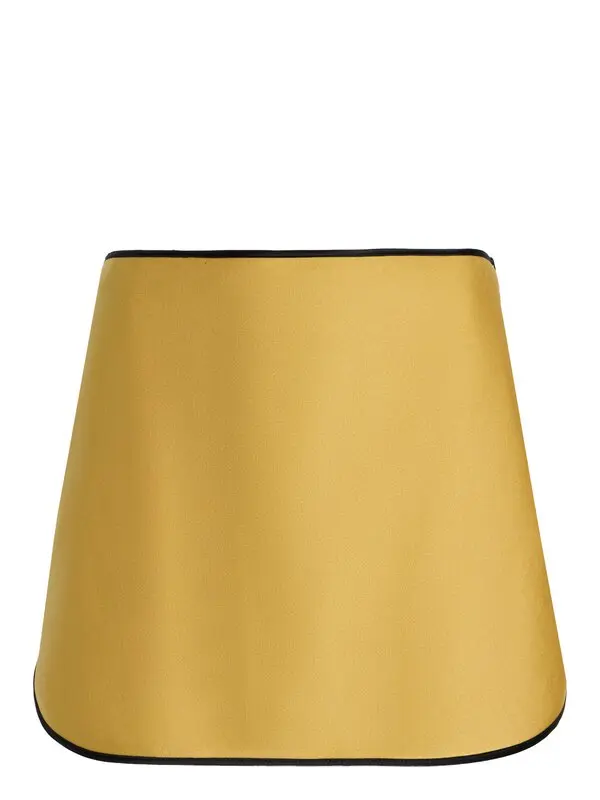 TEMILY Stretch-satin Mini Skirt - Yellow