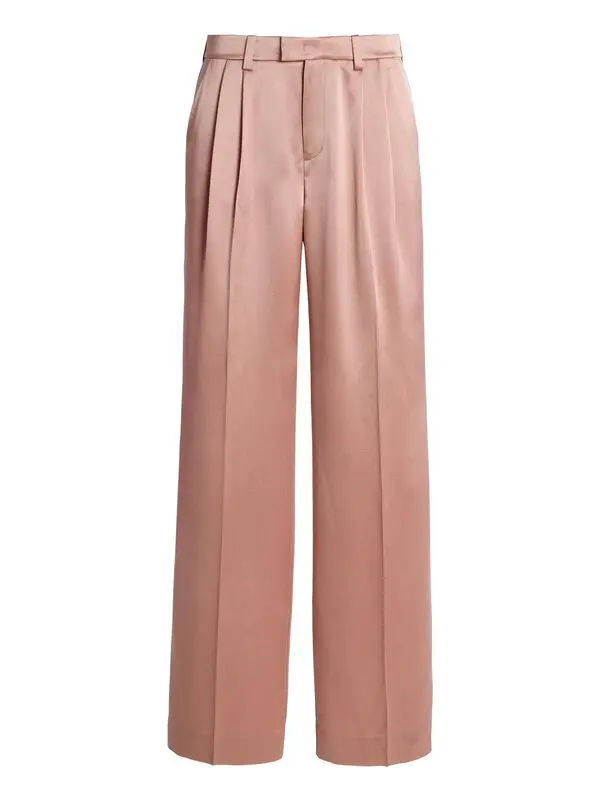 FAVORITE DAUGHTER The Low Satin Straight-leg Pants - Taupe