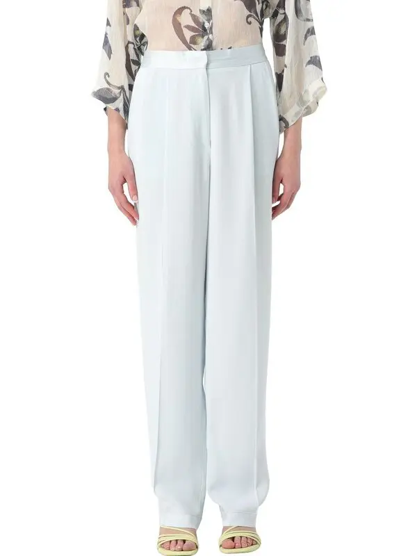 FORTE_FORTE Wide Leg Trousers - Gnawed Blue