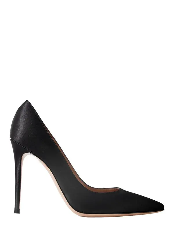 GIANVITO ROSSI 105 Satin Pumps - Black