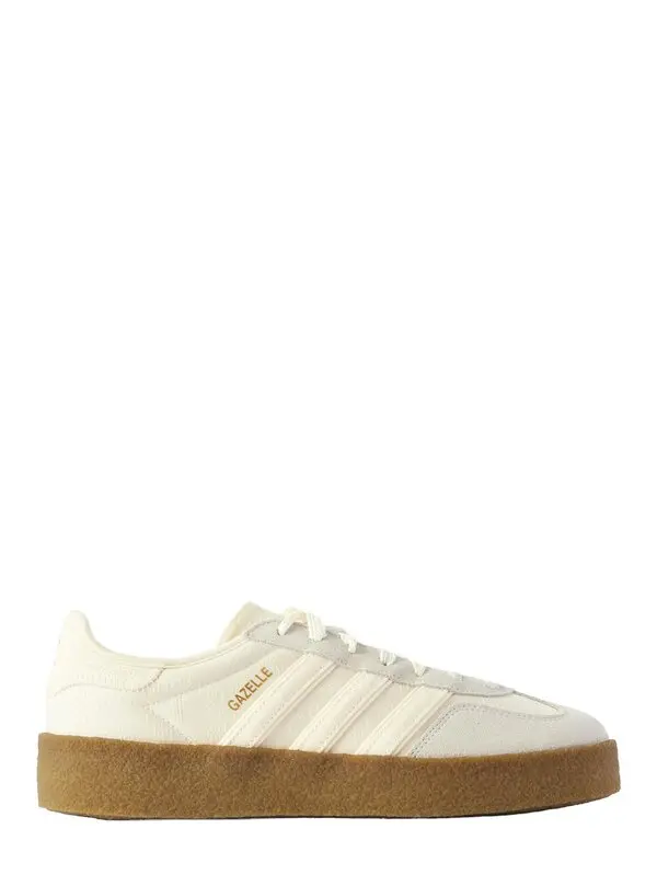 Adidas Originals By Alexander Wang Clot Gazelle Suede-trimmed Jacquard Sneakers - Cream