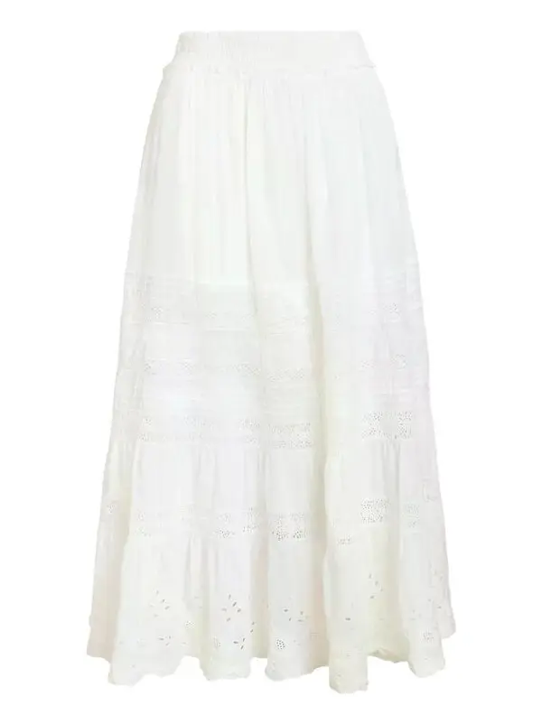 Polo Ralph Lauren Broderie-anglaise Tiered Skirt - White
