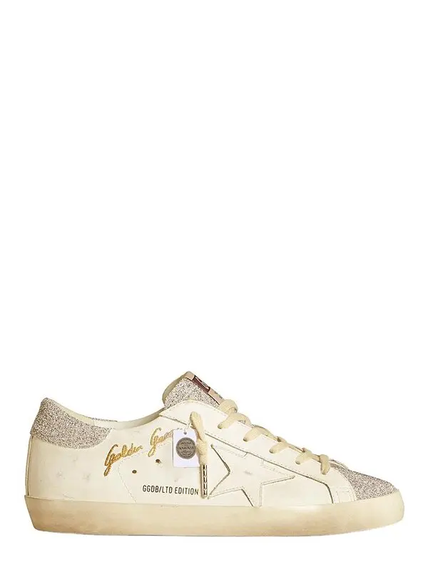 GOLDEN GOOSE Super Star Lace Up Sneakers - Optic White/silver
