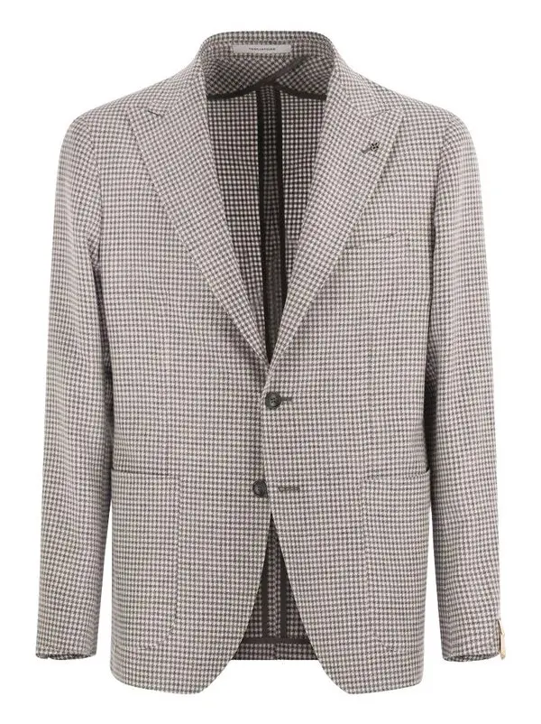 Tagliatore Montecarlo Linen And Cotton Jacket - Grey