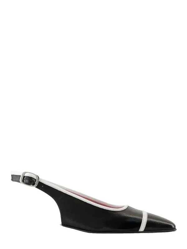 CAREL Elisa Contrasting Slingback Pumps - Black
