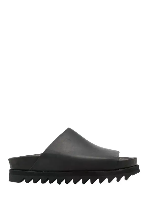 Guidi Leather Slides - Black