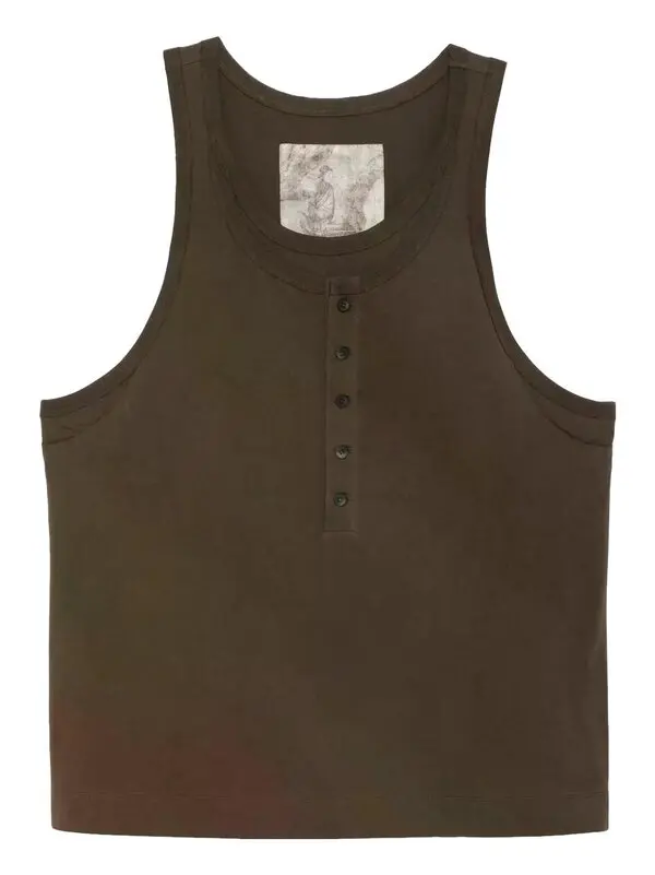 ZIGGY CHEN Layered Tank Top - Brown