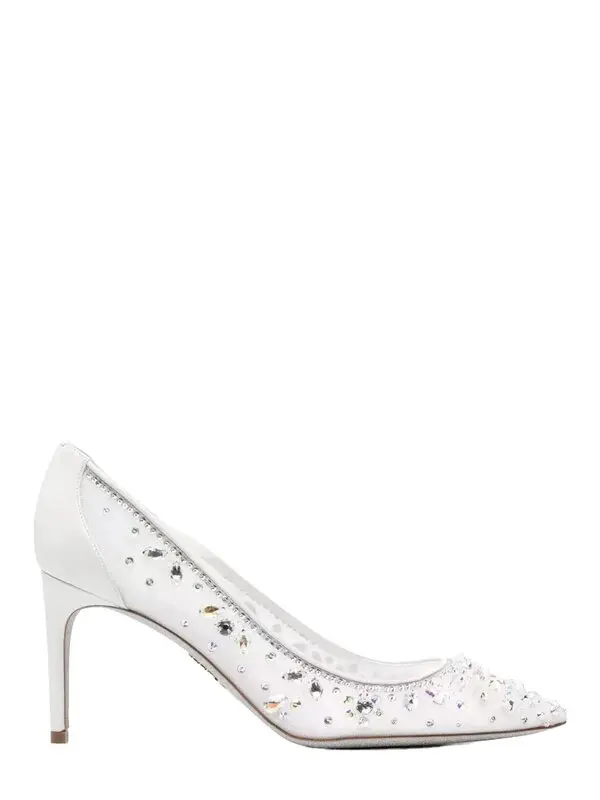 Rene Caovilla 80mm Cinderella Pumps - White