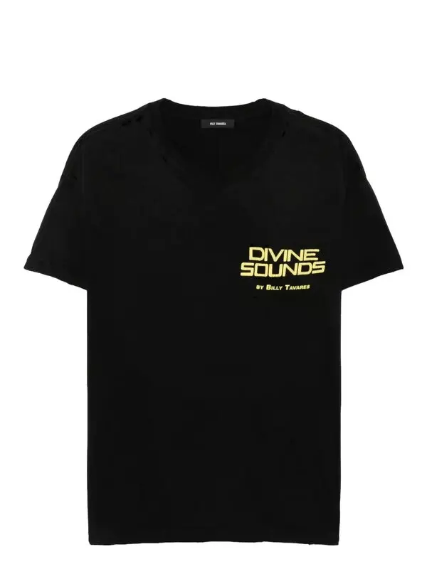 WILLY CHAVARRIA Divine Sounds Destroyed T-shirt - Black