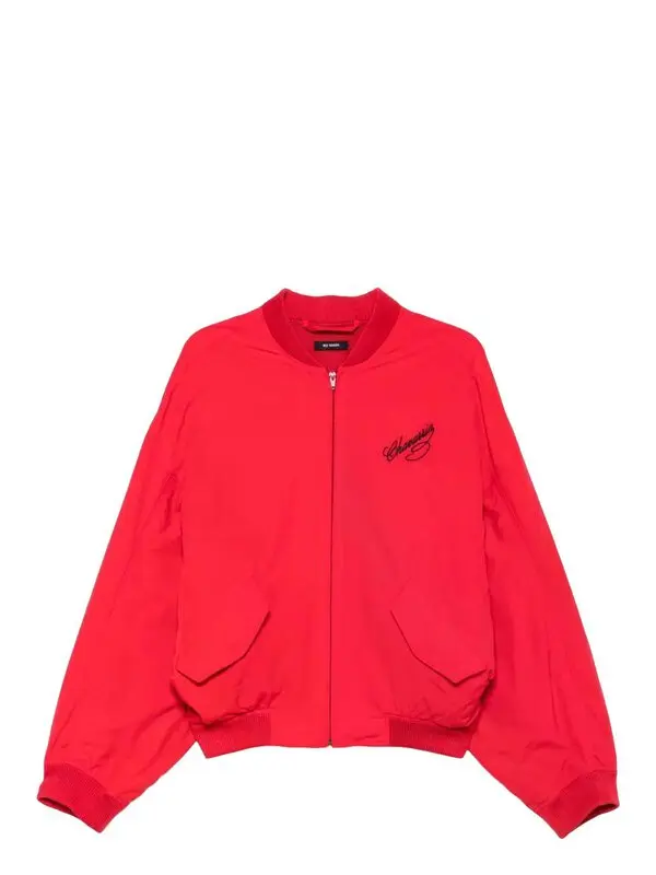 WILLY CHAVARRIA Logo-embroidered Bomber Jacket - Red