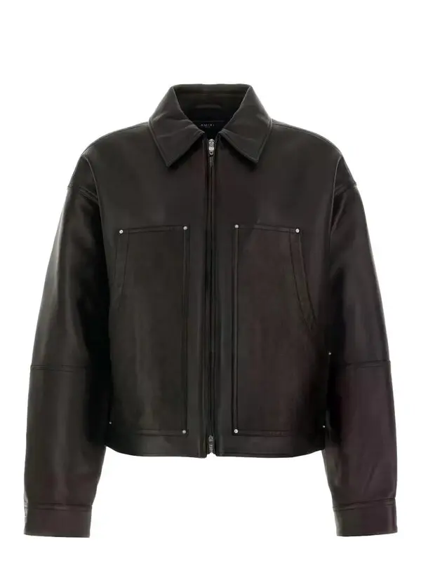 Amiri Leather Jacket - Black