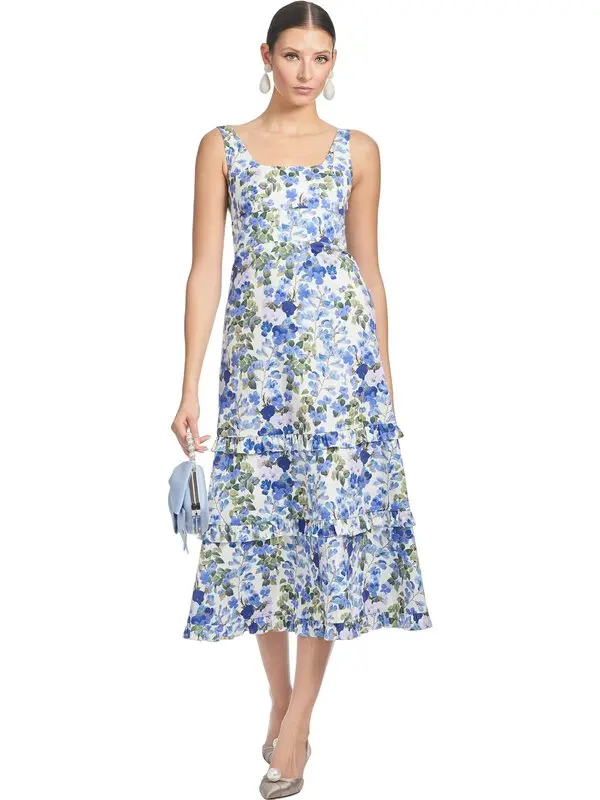 Sachin & Babi Caterina Printed Midi Dress - Pansy Prelude