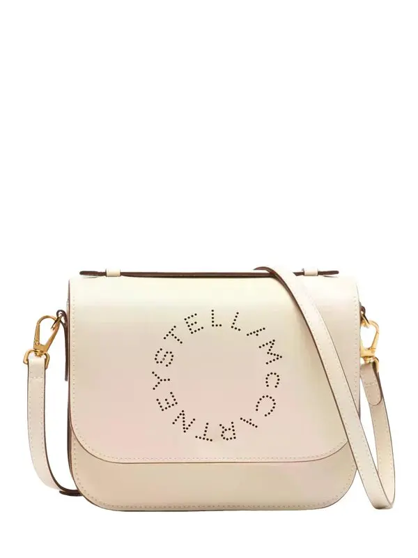 Stella McCartney Logo-perforated Crossbody Bag - Neutrals