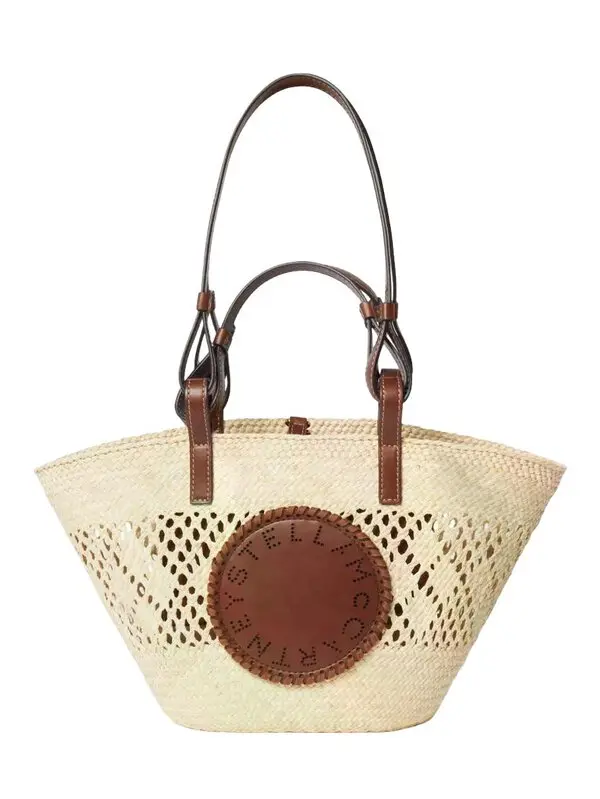 Stella McCartney Logo-perforated Tote Bag - Neutrals