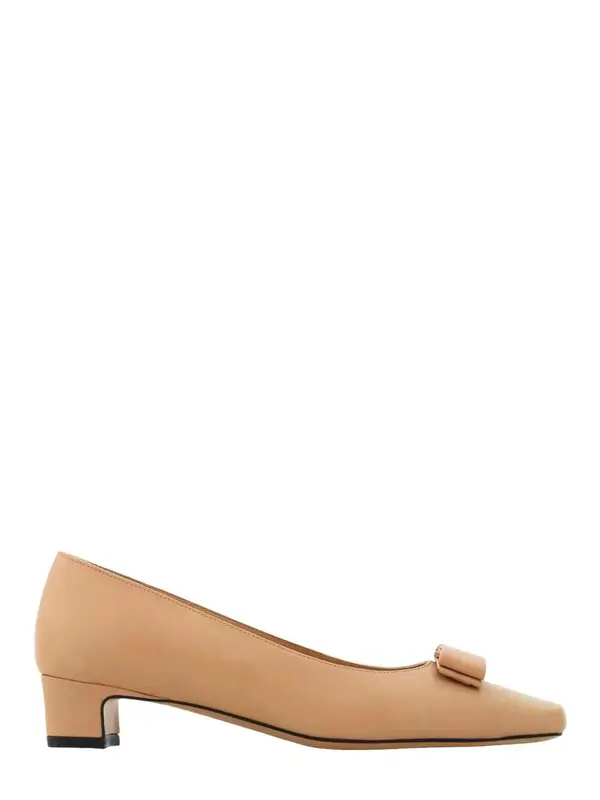 FERRAGAMO 30mm Iconic Bow Pumps - Neutrals