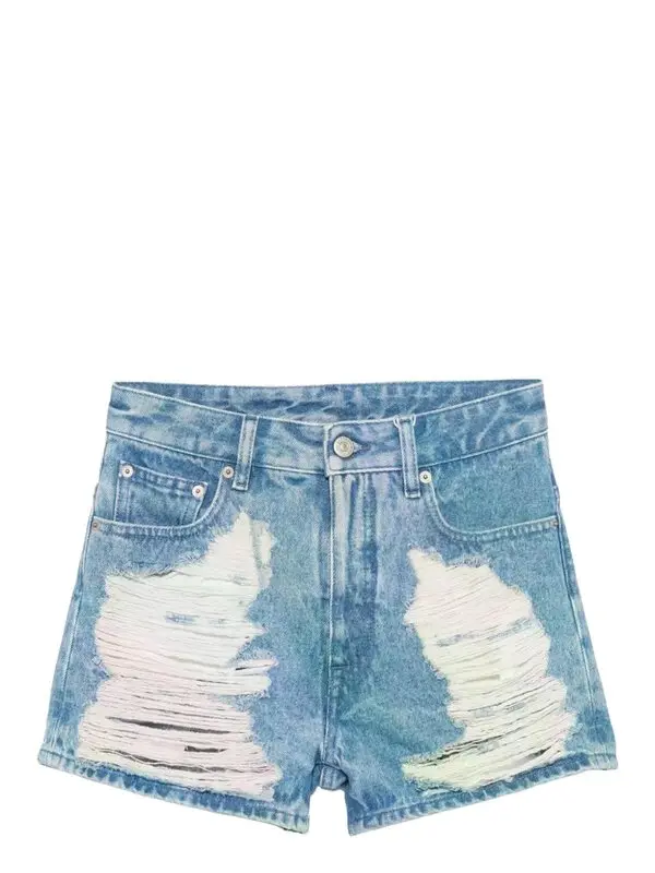 MAISON MARGIELA Ripped Denim Shorts - Blue