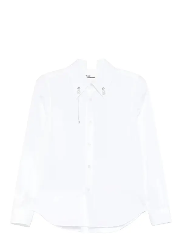 Noir Kei Ninomiya Bead-embellished Shirt - White