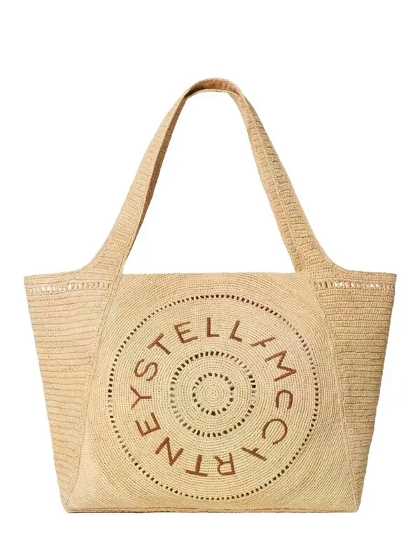 Stella McCartney Logo-embroidered Tote Bag - Neutrals