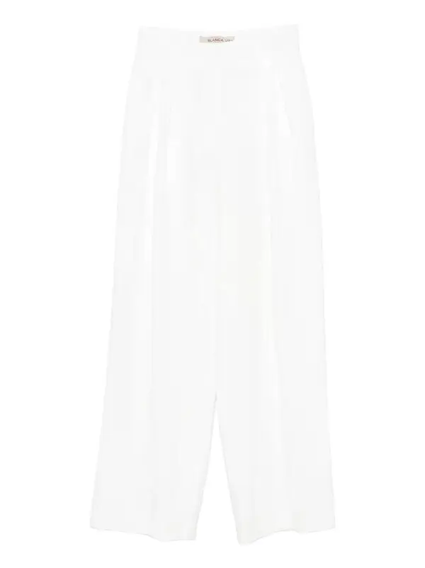 BLANCA VITA Pleated Trousers - White
