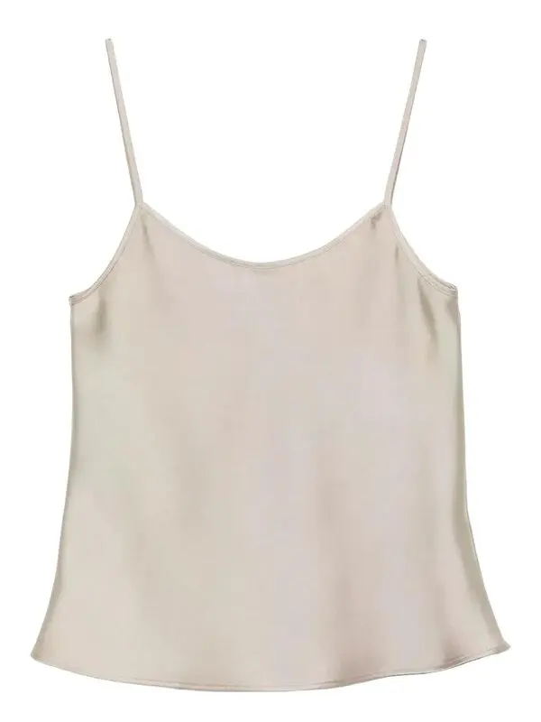 BLANCA VITA Satin Tank Top - Grey
