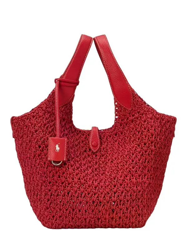 Polo Ralph Lauren Crochet Tote Bag - Red